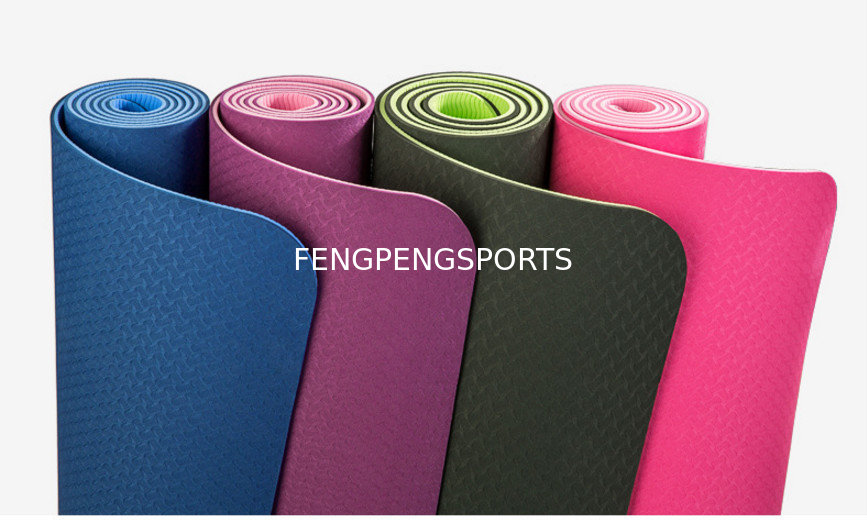 Factory direct TPE yoga mat green and tasteless 183*61*6mm widening thickening yoga mat