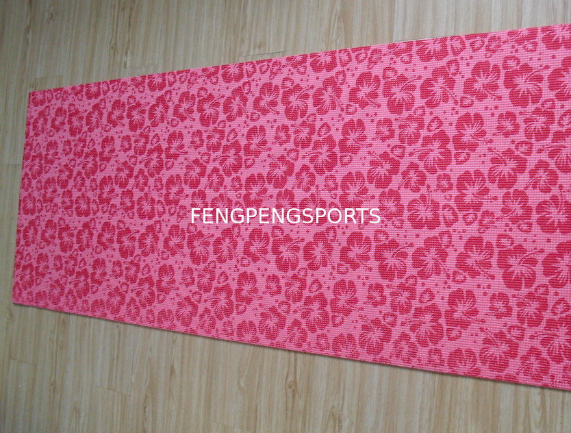 100% eco pvc free yoga mat with printing carry strap PVC yoga mat with customized logo for gym