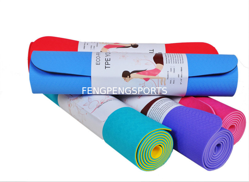 Light weight, small size, easy to carry and aesthetic tpe yoga mat in various color for choose