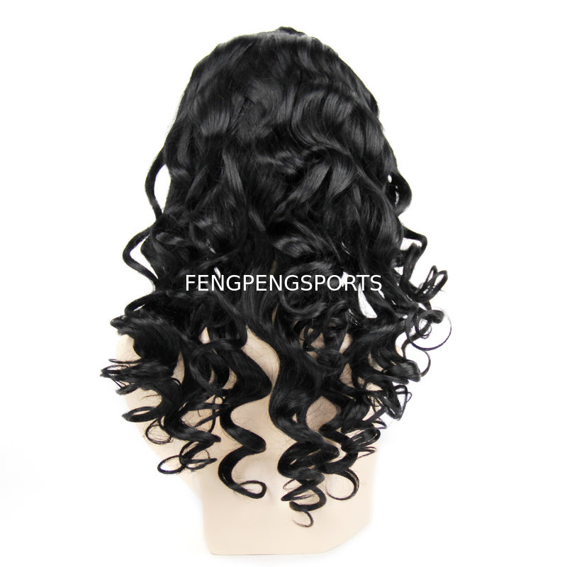 20inch ladies wig, real hair sets, delicate hair sets 1# color front lace head cover partial deviation