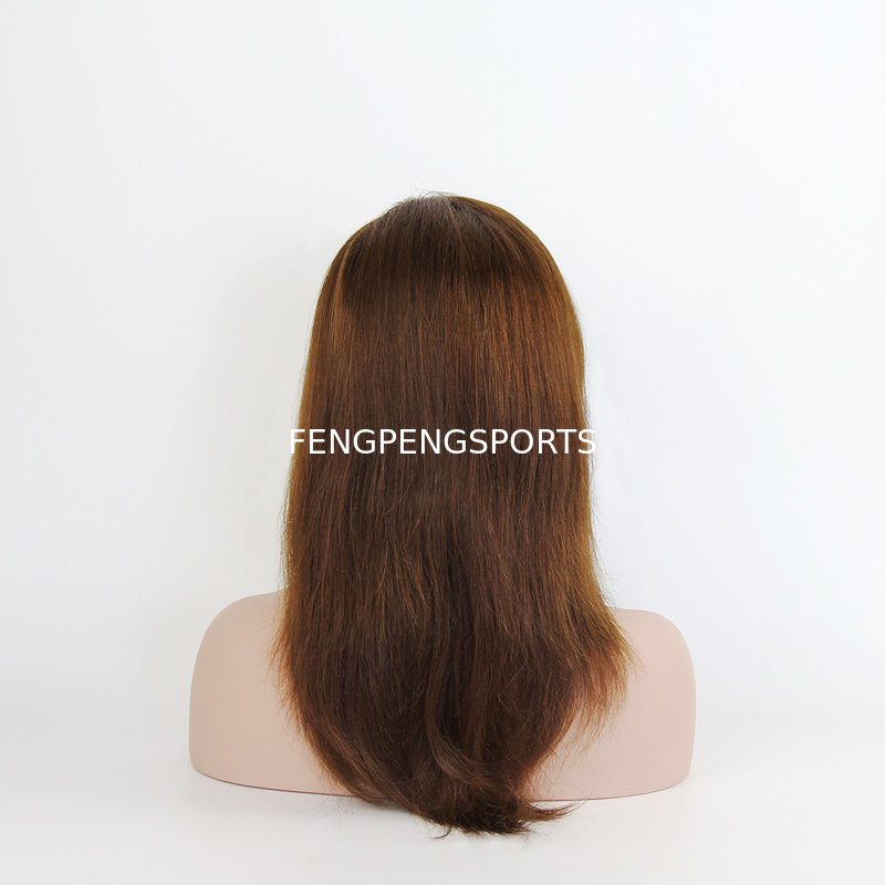 Professional Wig Factory Outlet Lace Headband Low Price Hot sell 14 INCH 4#color Half left score 180%