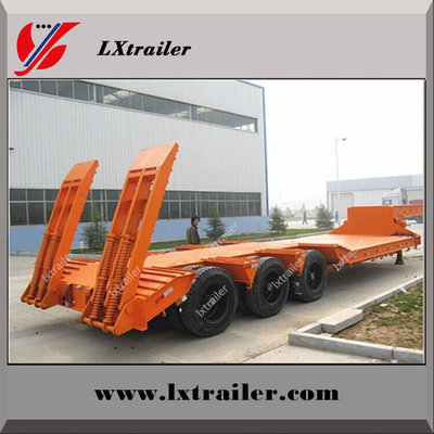 3 axles hot selling flat bed semi trailer,tri-axle low bed semi trailer