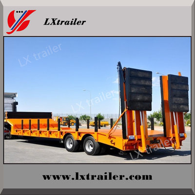 3 axles hot selling flat bed semi trailer,tri-axle low bed semi trailer