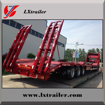 3 axles hot selling flat bed semi trailer,tri-axle low bed semi trailer