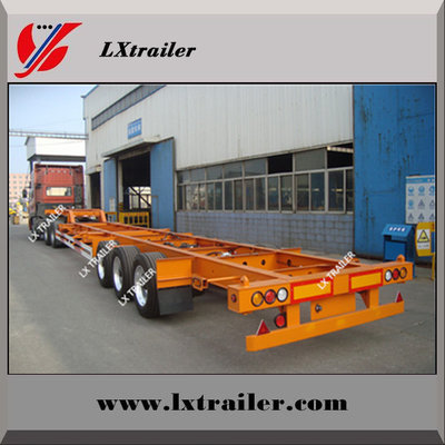 Hot sale 3 axle 40 ft skeleton used container trailer for sale