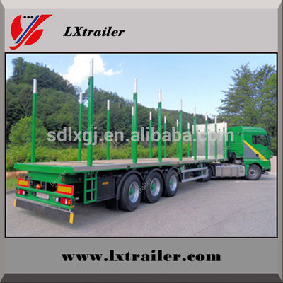 Factory hot sale low price wood / timber transport semi trailer truck