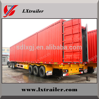 China Liangxiang double axle 40ft van cargo trailer van semi trailer