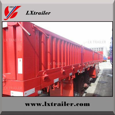 3 Axles 50Tons side wall cargo semi trailer for sale