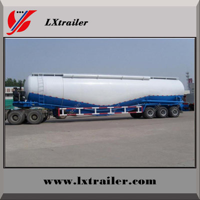 V / W Type Cement Trailer , Truck Powder Bulk Cement Tank Semi Trailer