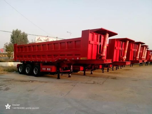3 Axles Hydraulic Tail Lift Trailer / End Dump Trailer