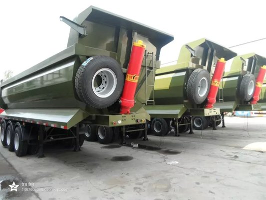 3 Axles Hydraulic Tail Lift Trailer / End Dump Trailer