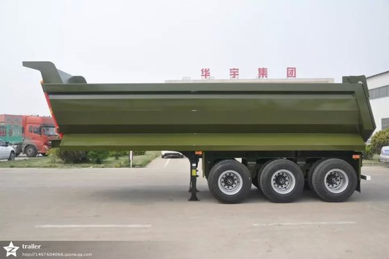 3 Axles Hydraulic Tail Lift Trailer / End Dump Trailer