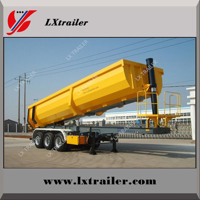 Lianshan factory 3 axle steel tipping tipper semi trailer dump trailer