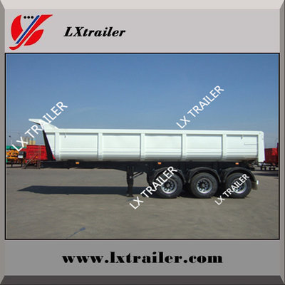 Lianshan factory 3 axle steel tipping tipper semi trailer dump trailer