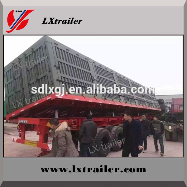 cheap price 2,3, 4 axle tractor hydraulic cylinder side or rear end tipping dump truck semi trailer
