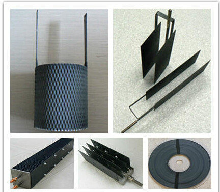 Titanium MMO anode MMO Ir+Ta titanium rod with thread Of Gr1 Titanium as substrate