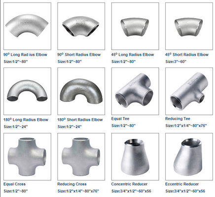 Stock size of Titanium seamless elbow,tee,reducer,stub end,coupling for quick delivery