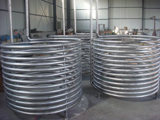 GR2 Titanium Coil pipe With flange joint Factory produce of Swimming pool heating