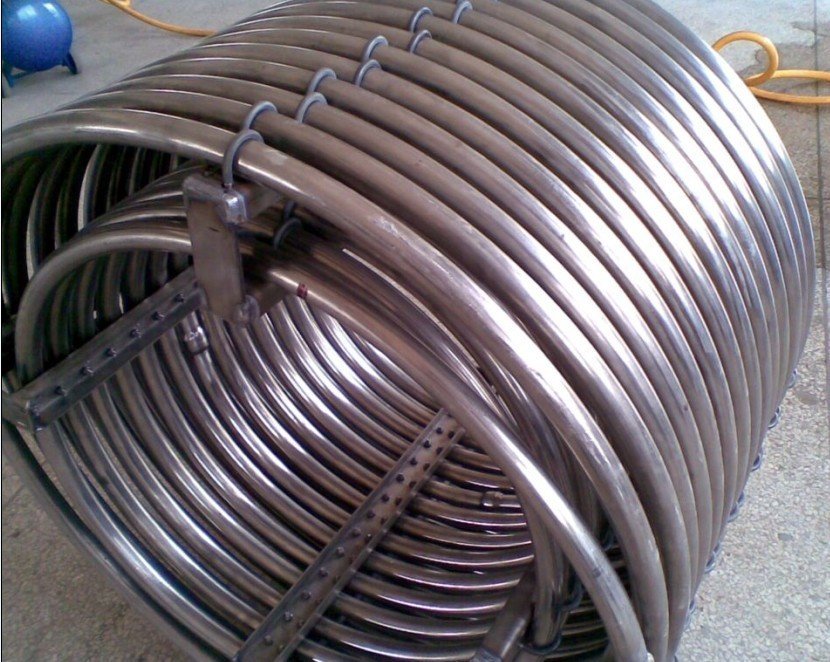 GR2 Titanium Coil pipe With flange joint Factory produce of Swimming pool heating