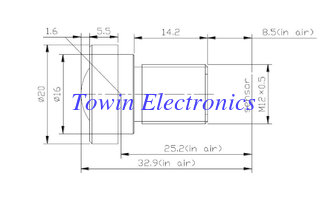 1/2.3" 4.9mm F2.2 ,8 Megapixel Low distortion less than 8%, S mount lens ,CCL123049MP  lens for Sony IMX298, OV16E10