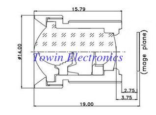 1/2.5" 3.5mm F2.8 ,5Megapixel Low distortion less than 0.4%, S mount ,CCL125035MP  lens for MT9P001, IMX298, OV16E10