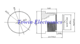 1/2.5" 7.5mm F3.0 ,5Megapixel Low distortion less than 1.4%, S mount ,CCL125075MPF  lens for MT9P001, IMX298, OV16E10