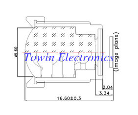 1/3.2" 2.6mm F2.8 ,2 Megapixel Low distortion less  S mount ,CCL132026MPlens for MT9P001, IMX298, OV2715