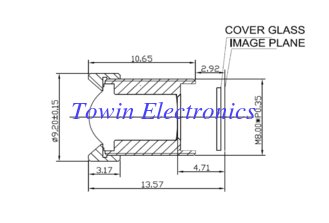 1/3" 2.5mm 3 Megapixel low distortion lens less than 1% ,F2.5 CCL11300840 lens ,TTL 13.57 compact design