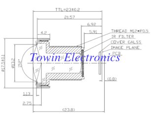 1/2"  3.1mm 16 Megapixel S mount lens, F1.8 , HFOV 120 degree , veru high quality,CCL12031MPF