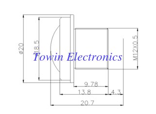 1/4"  1.6mm  wide angle S mount lens ,HFOV132 degree, F2.0 , good for Aptina MT9P031,CCL14016MP