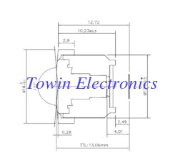 1/4"  2.0mm  wide angle S mount lens ,HFOV115 degree, F2.0, good for Aptina MT9P031,very compact design CCL14020MPFR