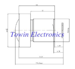 1/2.3" 2.7 mm  wide angle S mount lens , 16 megapixel , HFOV 123 degree, F2.5, good for Aptina MT9P031,CCL123027MP