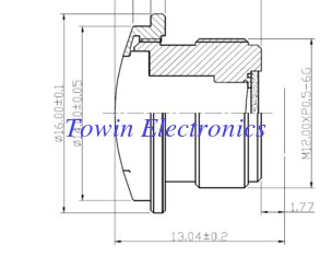 1/3" 2.3mm  wide angle S mount lens  , HFOV 138 degree, F2.1 good for Aptina MT9P031,CCLA13023MPF