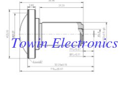 1/3" 1.0mm image ciricle Φ3.5mm, 5 Megapixel fisheye lens, panoramic lens, S mount, well match Aptina MT9P031