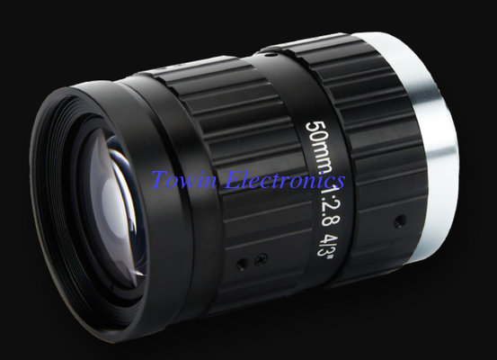 4/3" 50mm C mount, F2.8 20Megapixel Manul Iris Lens, Factory Automation Lens, Machine Vision Lens, C5043028M20