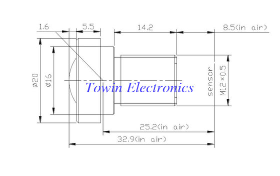 1/2.3" 4.9mm F2.2 ,8 Megapixel Low distortion less than 8%, S mount lens ,CCL123049MP  lens for Sony IMX298, OV16E10