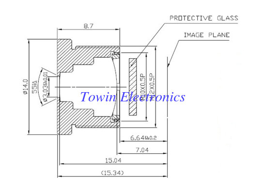 2/3" 8.45mm F2.8 ,Megapixel wide angle  S mount lens ,CCL230845MP lens for low distotion application, motion capture