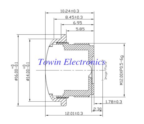 1/4"  1.2mm  wide angle S mount lens ,HFOV150 degree, F2.8 , good for Aptina MT9P031,CCL14012MPF