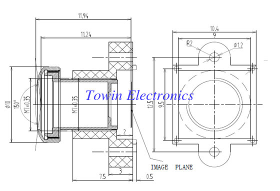 1/4"  1.7mm  wide angle S mount lens ,HFOV122 degree, F2.5 , good for Aptina MT9P031,very compact design CCL14017MPF