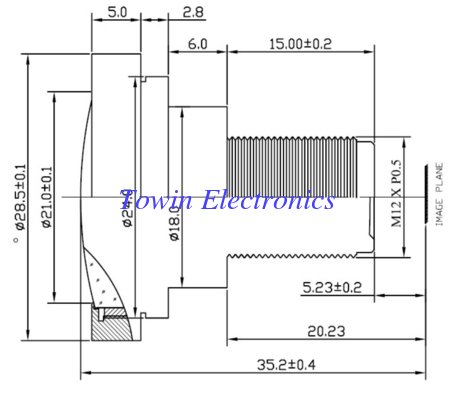 1/2.3" 1.9 mm  wide angle S mount lens , 9 megapixel , HFOV 185 degree, F2.0, good for Aptina MT9P031,CCL123019M