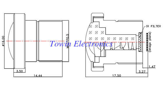 1/2.5" 1.3 mm  wide angle S mount lens  , HFOV 211 degree, F2.4, good for Aptina MT9P031,CCCL125013MPF