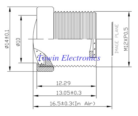 1/2.8" 2.4 mm  wide angle S mount lens  , HFOV 134 degree, F1.8, good for Aptina MT9P031,CCL128024MPF