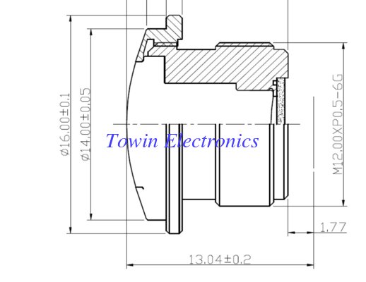 1/3" 2.3mm  wide angle S mount lens  , HFOV 138 degree, F2.1 good for Aptina MT9P031,CCLA13023MPF