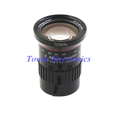 1/2.7" vari-focal 5-50mm F1.4 Megapixel CS mount  IR corrected lens, manual iris , good for Day& Night surveillance