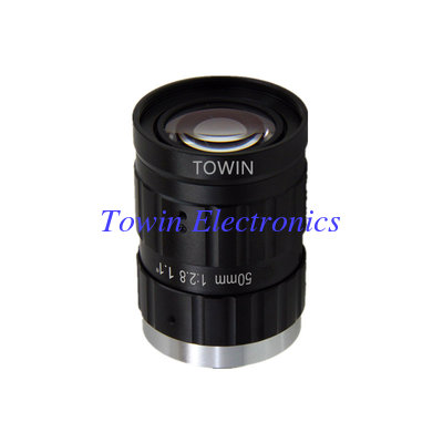 C5011028M20, 20MPixel 1.1 inch 50mm C mount industrial/FA lens, very low distorton less than 0.04%, for QR code identifi