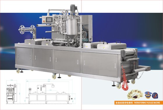 Auto paste thermoforming filling machine