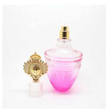 Personal Care 100ml Glass Perfume Bottle With Golden Spayer And Caps