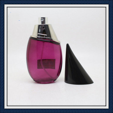 Customized Green Empty Perfume Spray Bottles Silver Spray And Black Caps