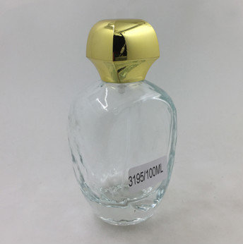 Gradient Glass Collectible Perfume Bottles Aluminum Sprayer With Golden Caps