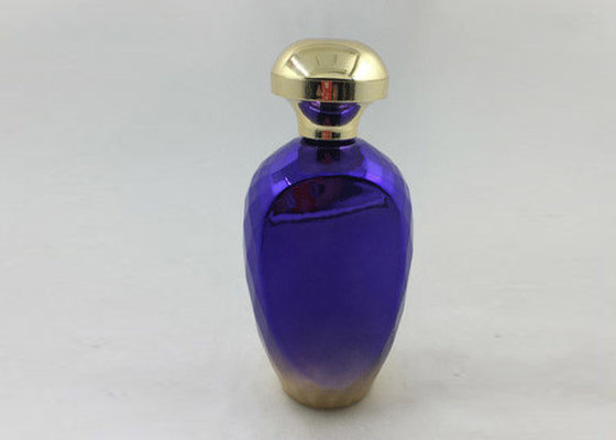 Gradient Glass Collectible Perfume Bottles Aluminum Sprayer With Golden Caps
